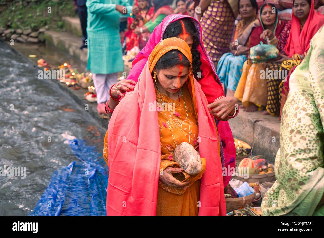 Kathmandu, Nepal - November 07, 2024 : Chhath Puja Parwa Sun God ...