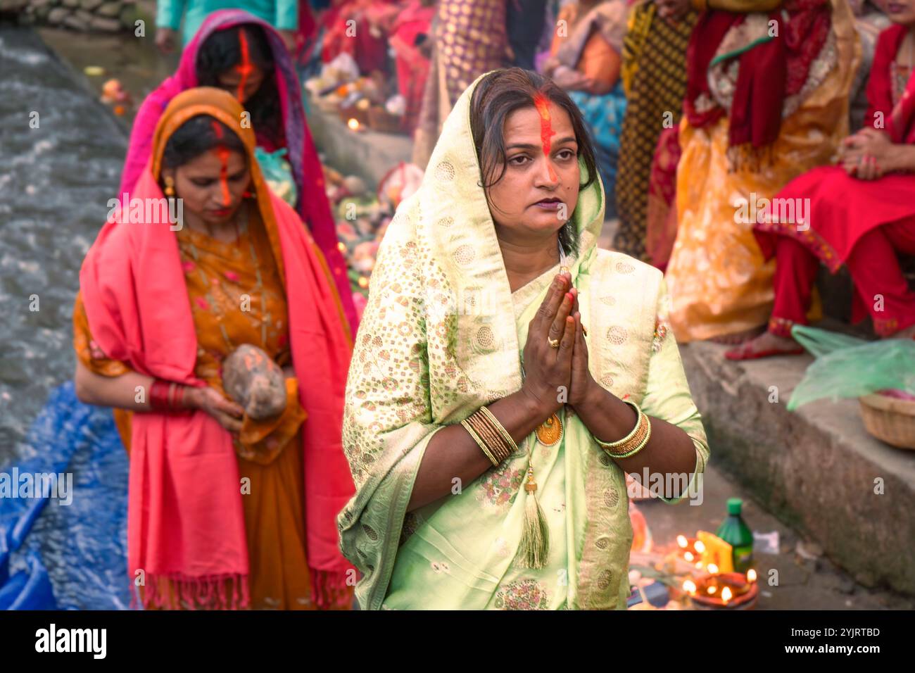 Kathmandu, Nepal - November 07, 2024 : Chhath Puja Parwa Sun God ...