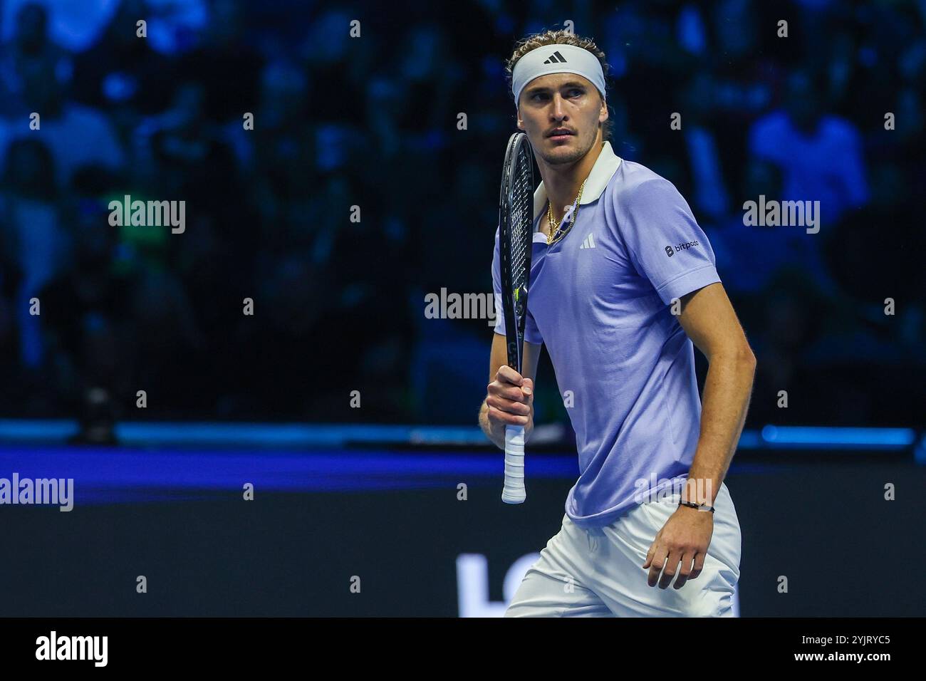 Alexander Zverev of Germany celebrates during Men's Singles Group Stage ...