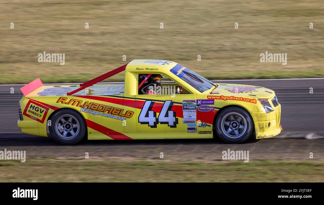 Ryan Hadfield in his R.M. Hadfield Haulage pick-up during the 2024 Pick ...