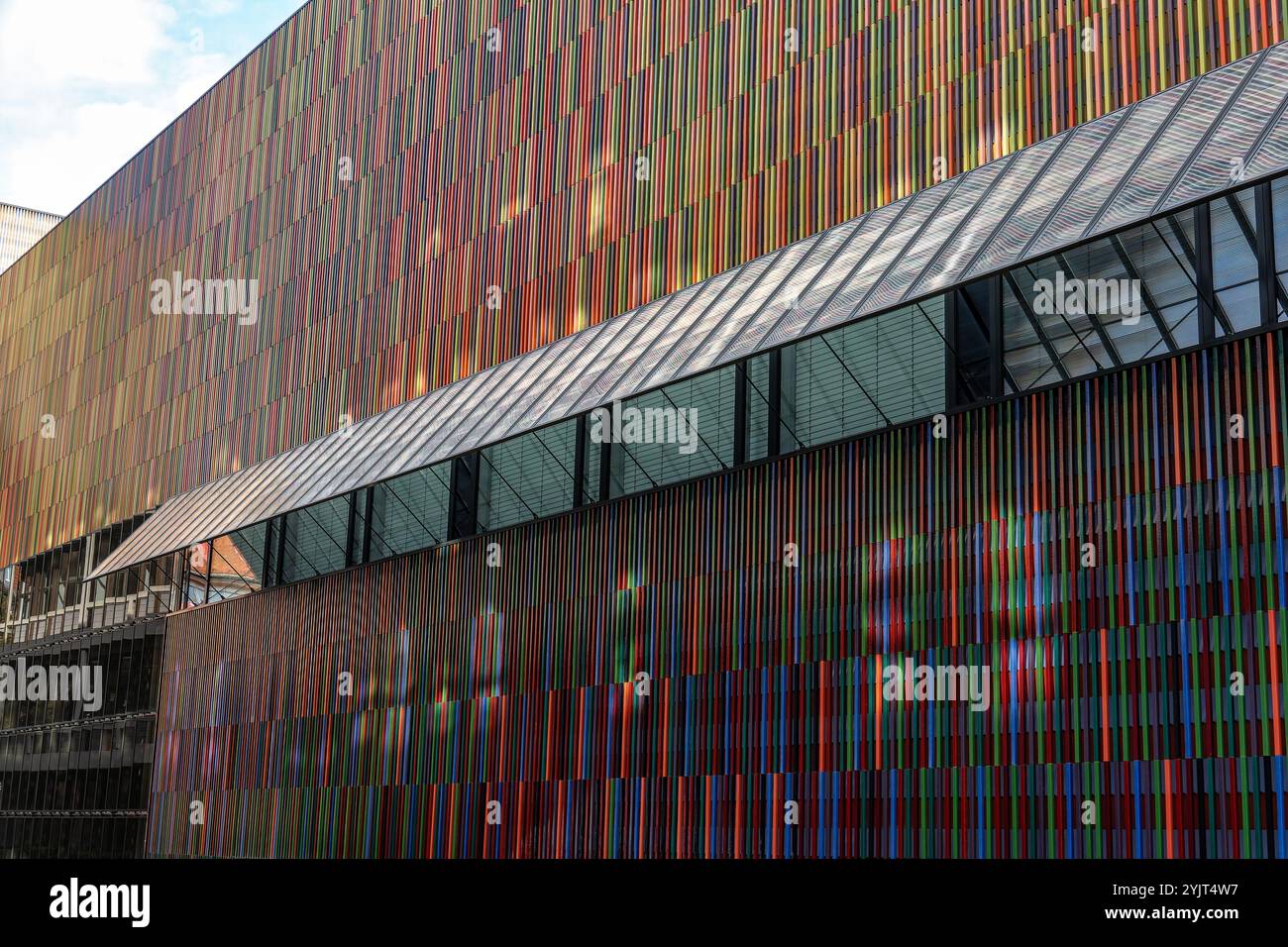 Modern museum building in Munich in Germany. Symmetry. Minimalism Stock ...