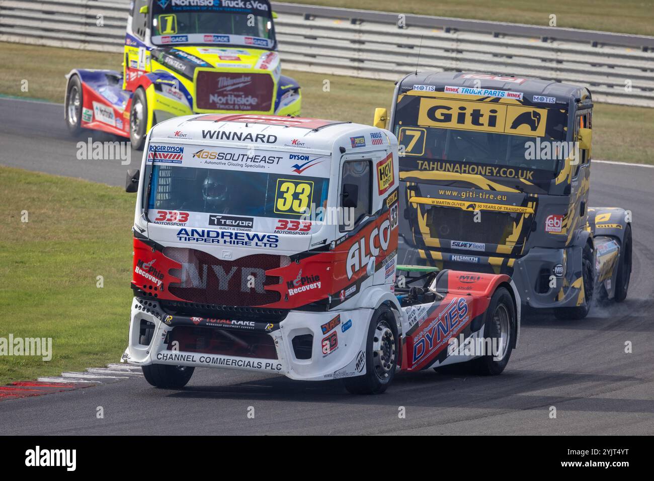 Neil Yates in his NY Racing MAN TG going through Williams during the ...