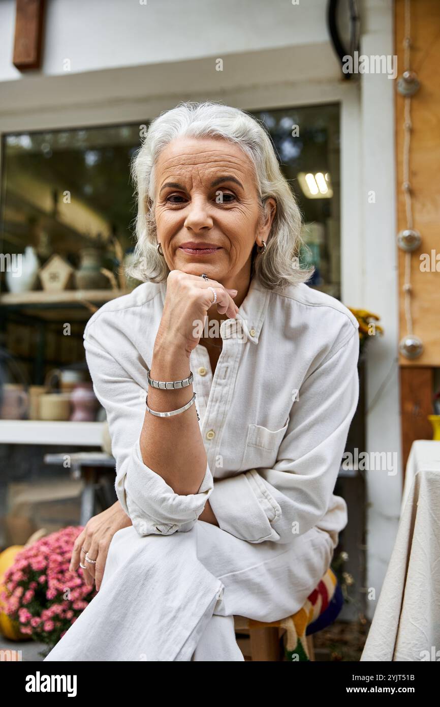 Serene moment captured woman enjoys hi-res stock photography and images ...