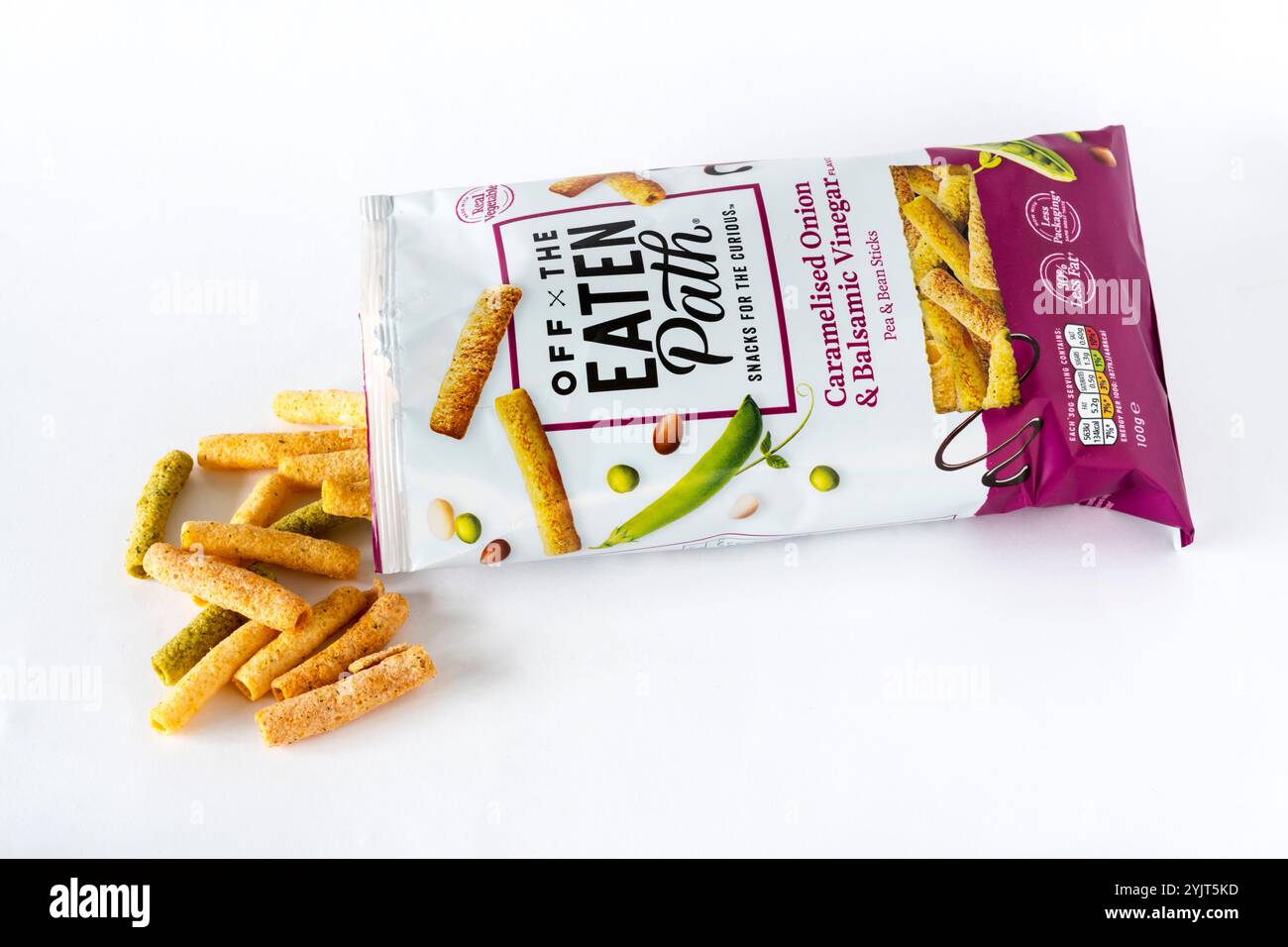 A packet of Caramelised Onion & Balsamic Vinegar flavour pea and bean ...