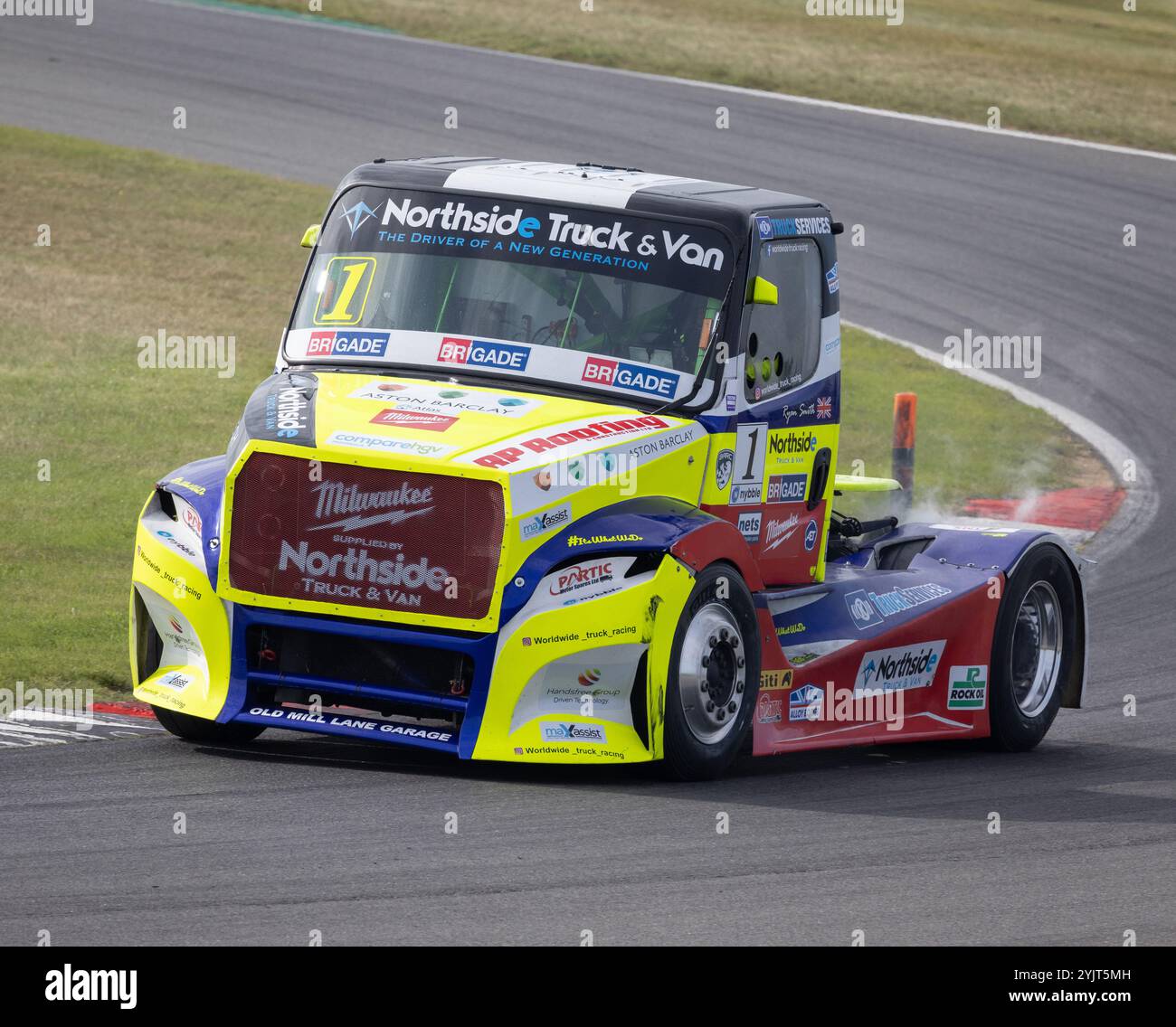 Ryan Smith in his Daimler Freightliner during the 2024 British Truck ...