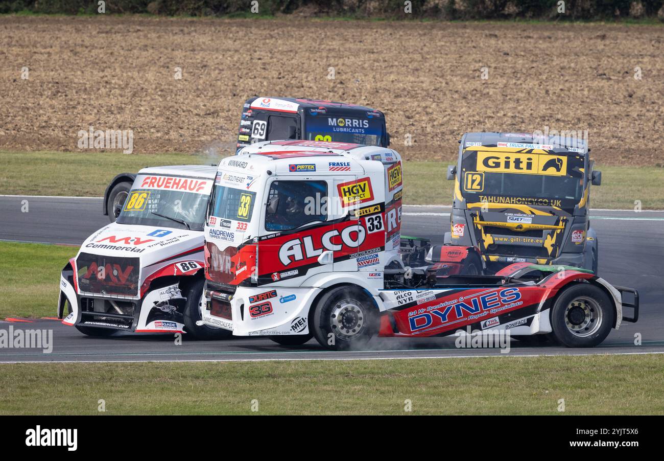 Neil Yates in his NY Racing MAN TG gets pressure around Wilson during ...