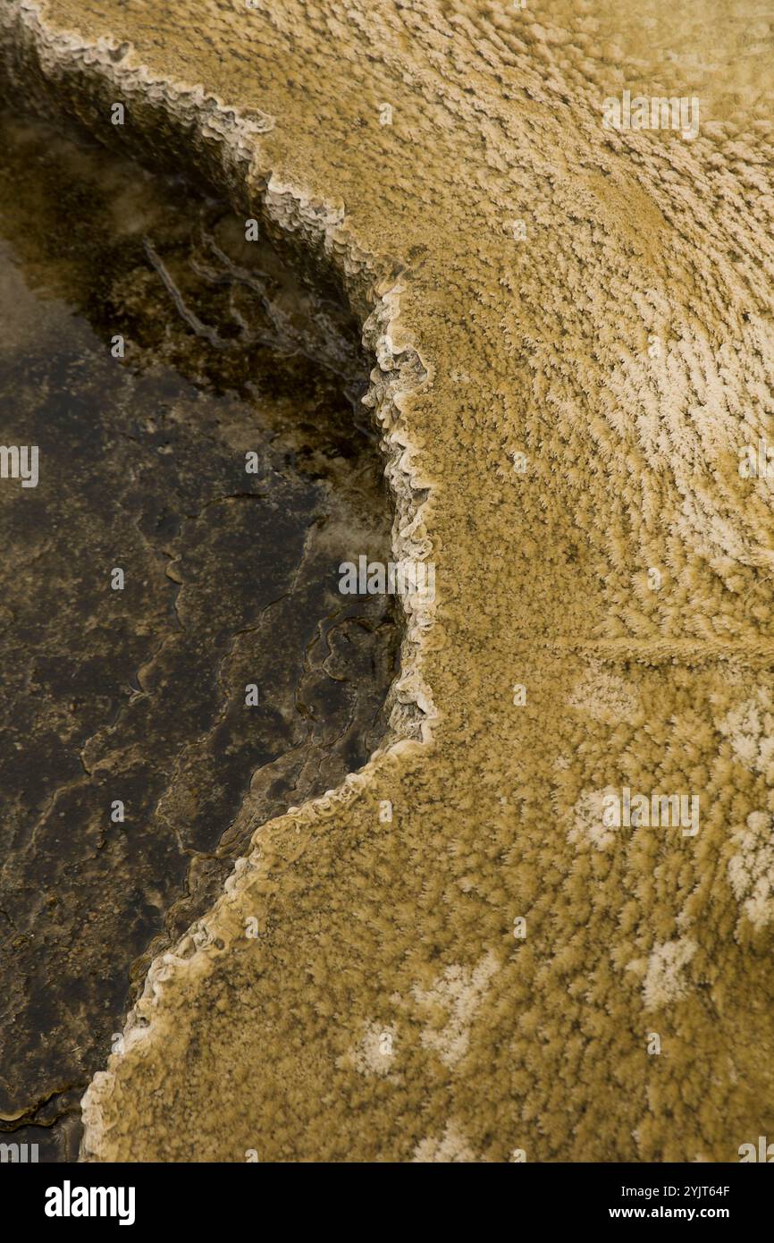 Textures and colors of the terrain in Yellowstone National Park VII USA ...