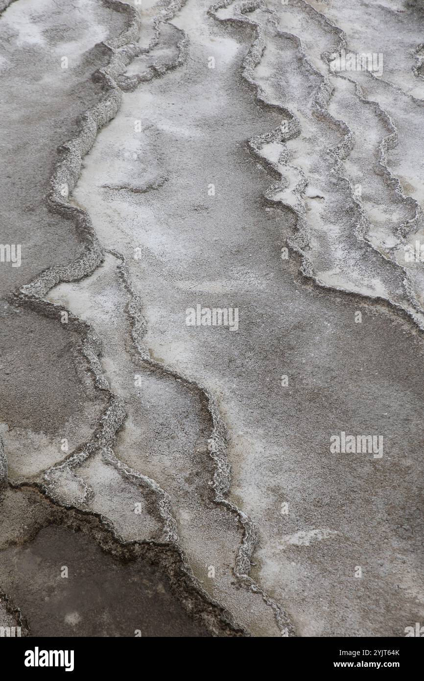 Textures and colors of the terrain in Yellowstone National Park VI, USA ...