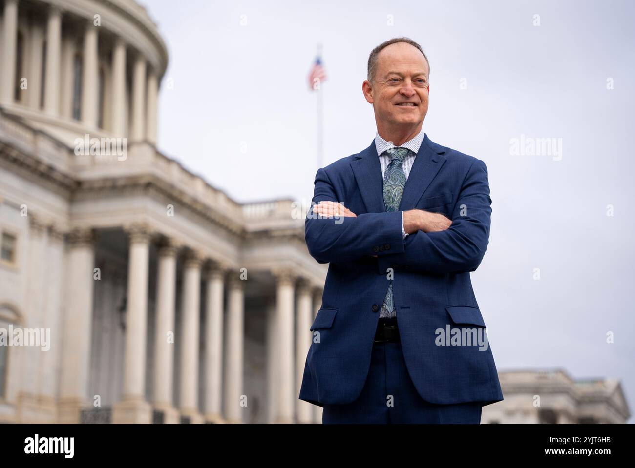 Rep.-elect Mark Messmer (R-Ind.) poses for a portrait on the steps of ...
