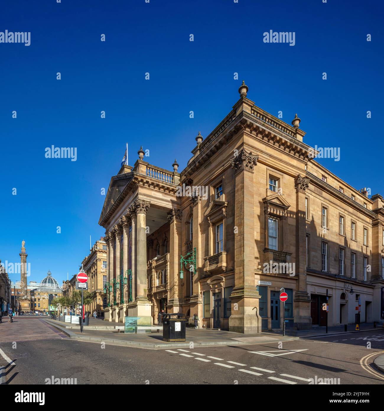 Daytime view looking along Grey Street in Newcastle upon Tyne following ...