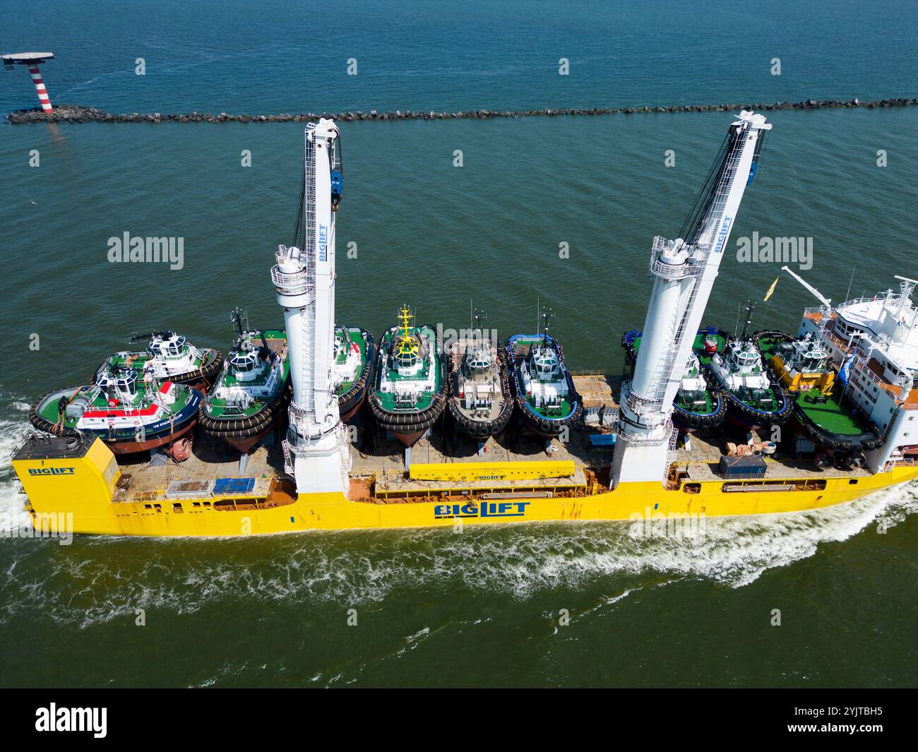 Rotterdam, The Netherlands - May 19th 2024 -Aerial view of a large ...