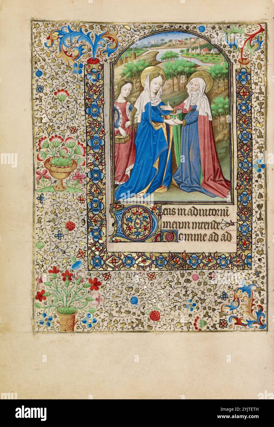 The Visitation; Book of Hours, about 1440-1450 Stock Photo - Alamy