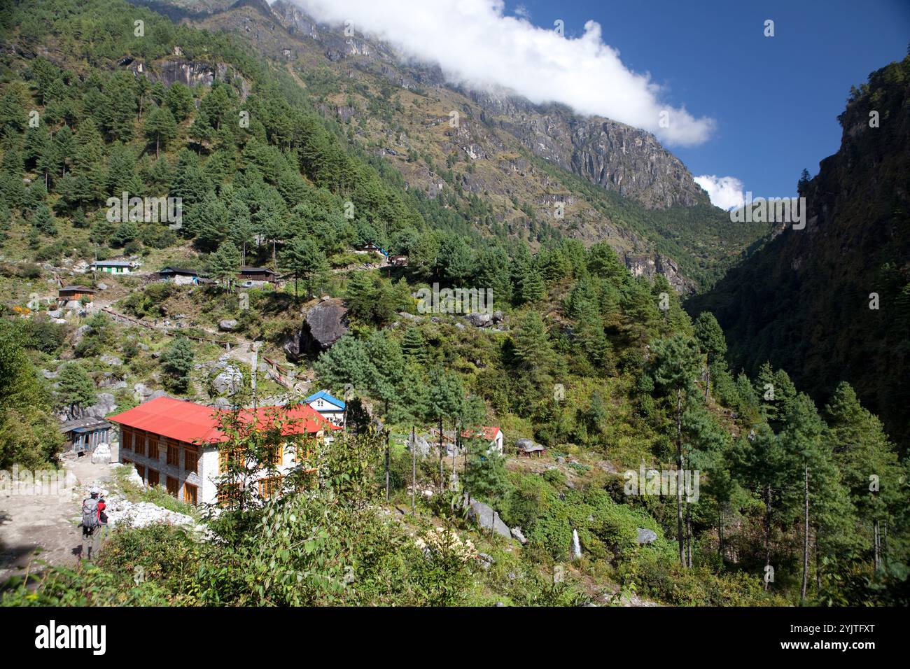 October 2009 WWF Everest - Dudh Koshi river and valley near Jursalle ...