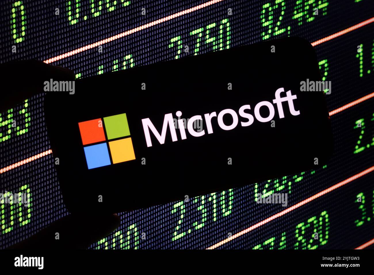 In this photo illustration, the Microsoft company logo is seen ...