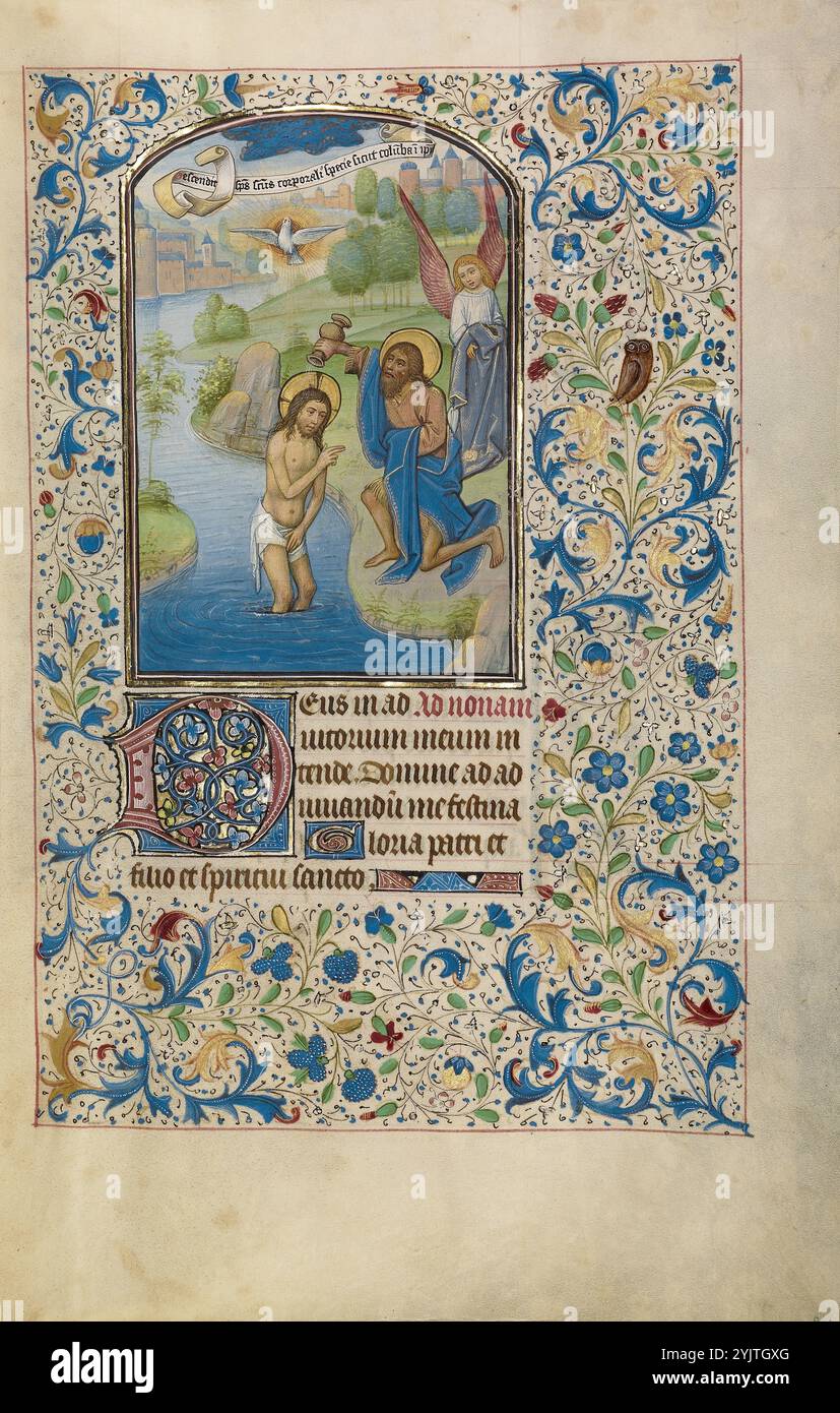 The Baptism of Christ; Arenberg Hours, early 1460s Stock Photo - Alamy