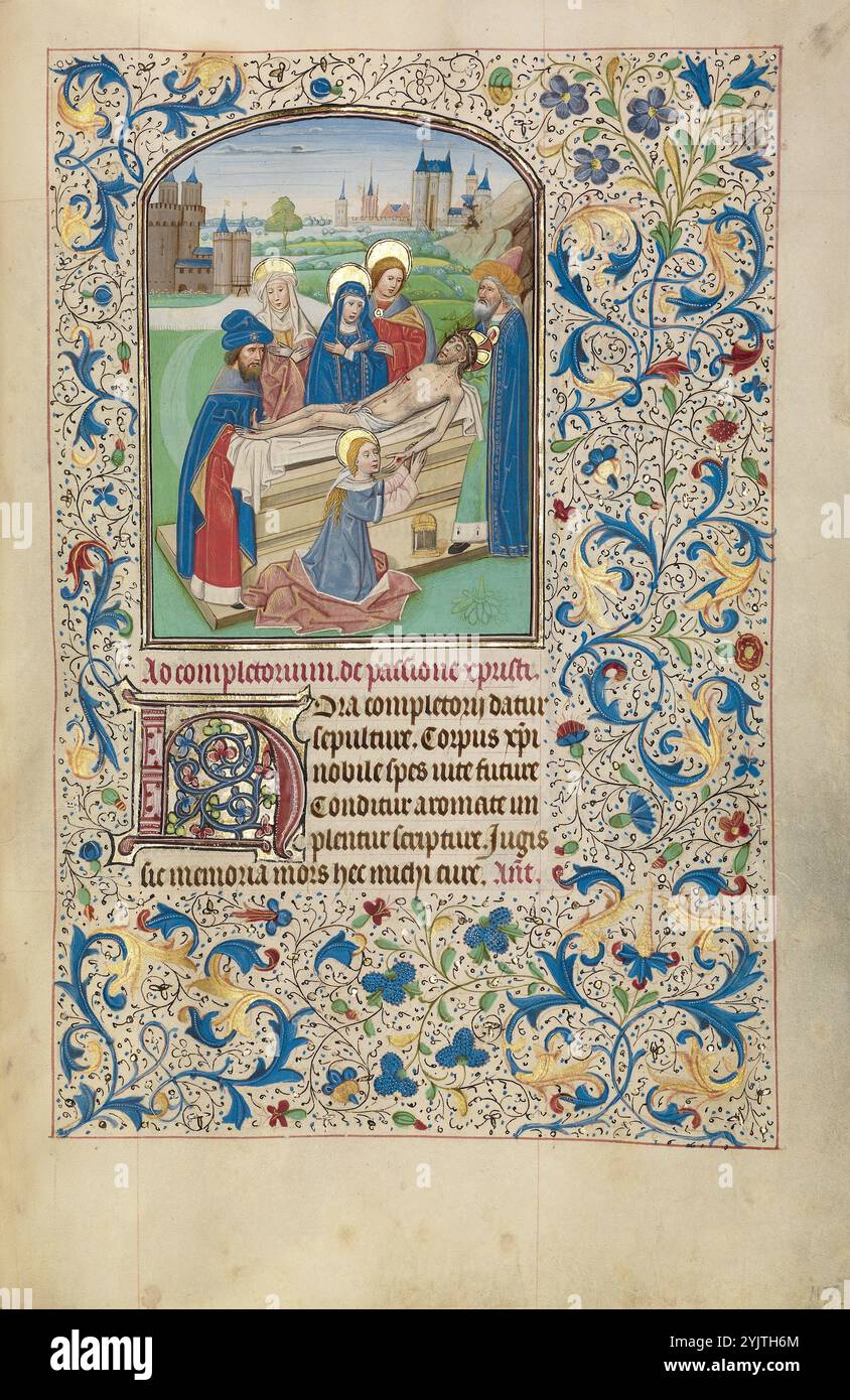 The Entombment; Arenberg Hours, early 1460s Stock Photo - Alamy