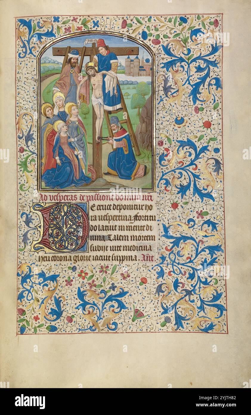 The Deposition; Arenberg Hours, early 1460s Stock Photo - Alamy