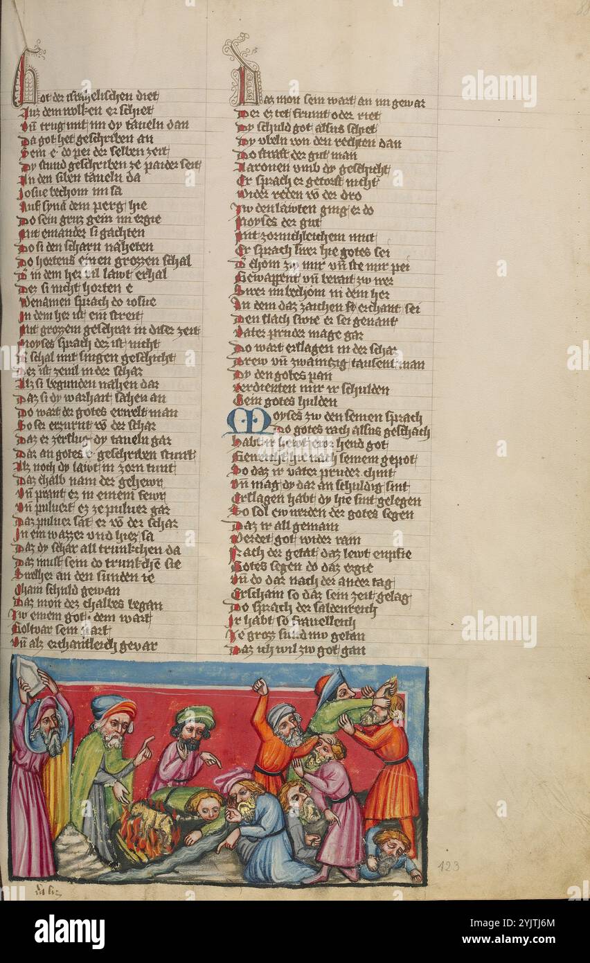 Moses Breaking the Tablets of the Law and Burning the Golden Calf ...