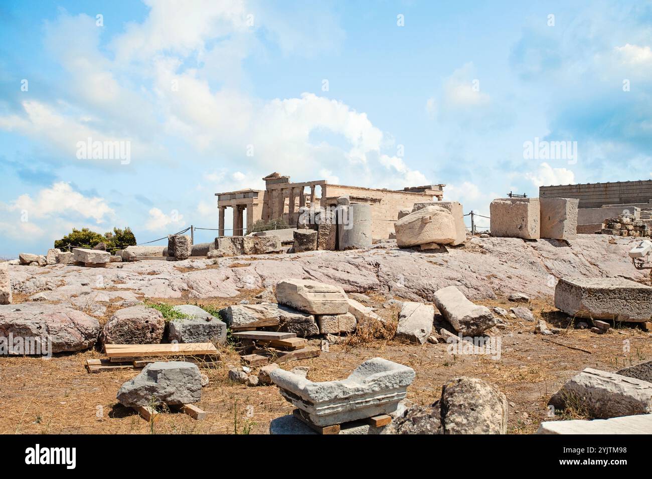 Greece, Ahens. Ancient Acropolis. Archaeology Stock Photo - Alamy