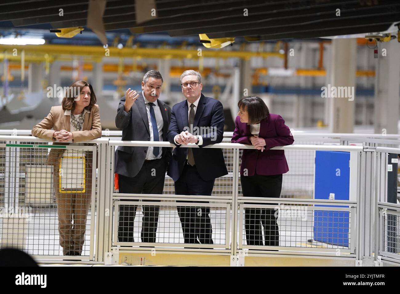 Britain's Prime Minister Keir Starmer, center right, First Minister of ...
