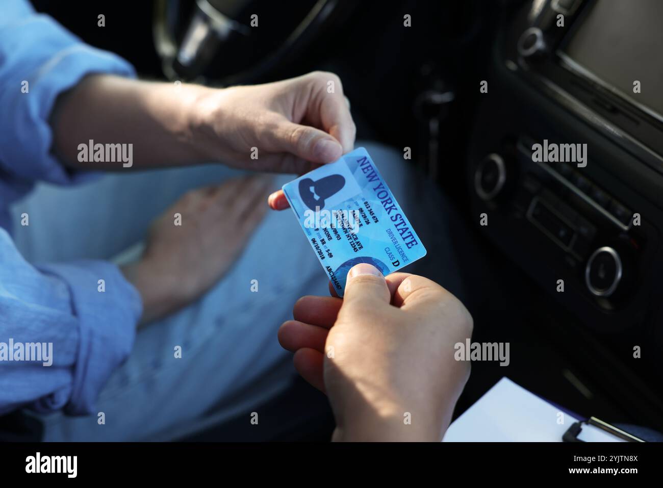 Female hands driving license car hi-res stock photography and images ...