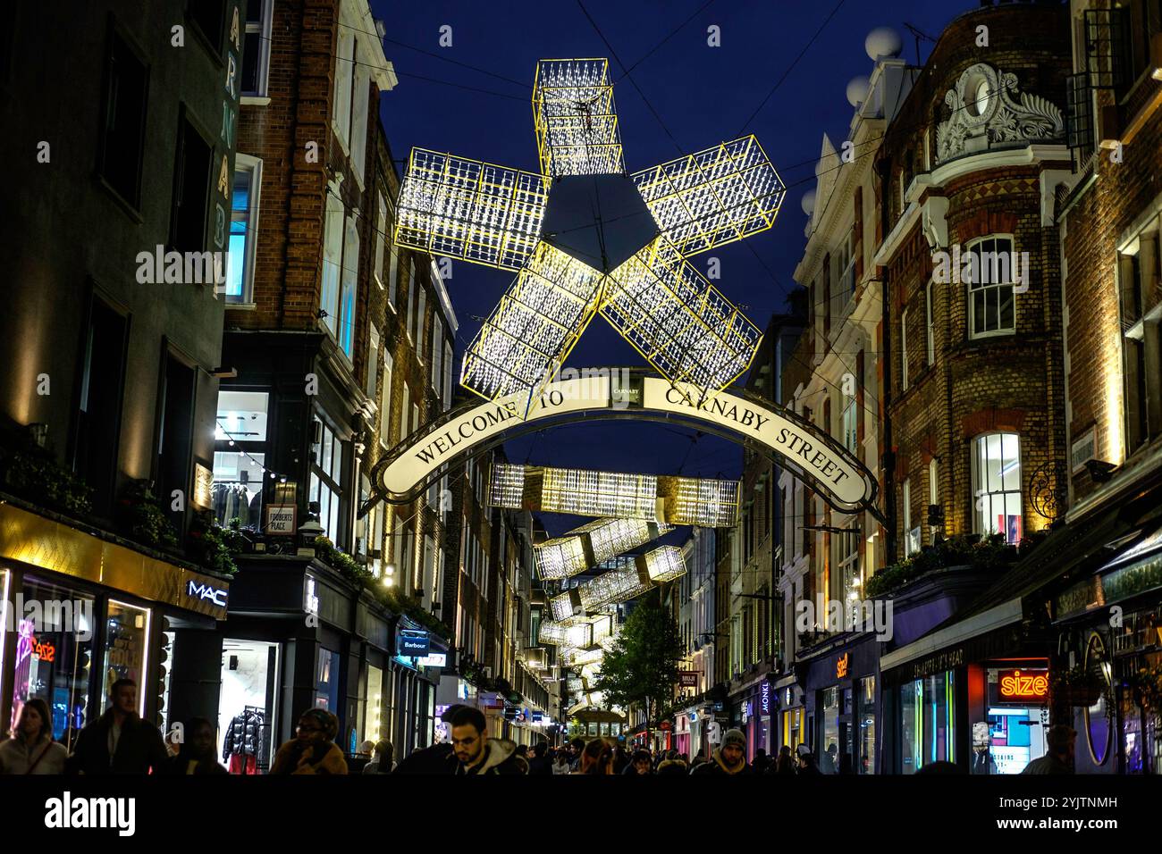 Carnaby Street Christmas lights, 2024, London, UK Stock Photo - Alamy