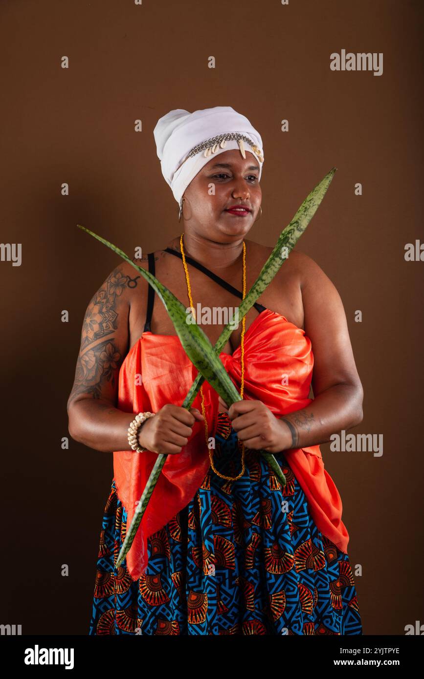 Salvador, Bahia, Brazil - October 21, 2024: Woman in traditional ...