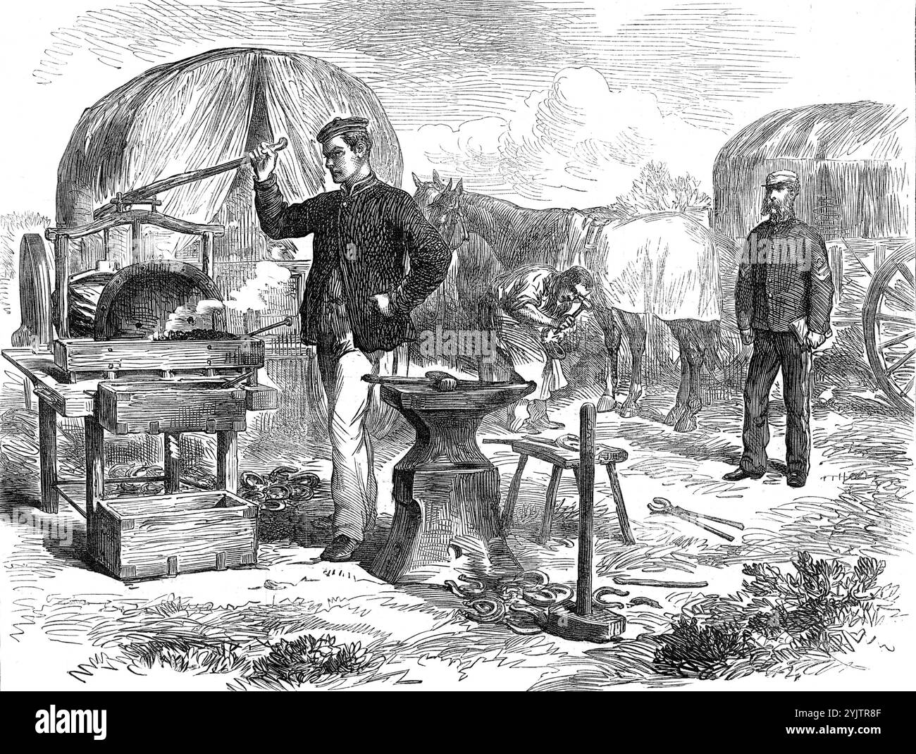 The Autumn Campaign: the forge, Army Service Corps., 1872. British Army ...