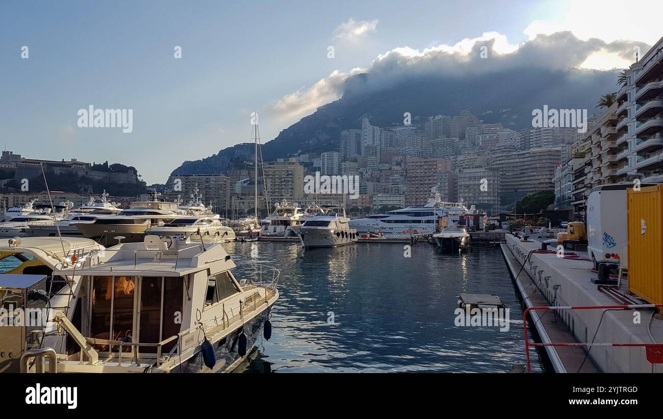 Monaco Monte Carlo boat F1 corner Stock Photo - Alamy