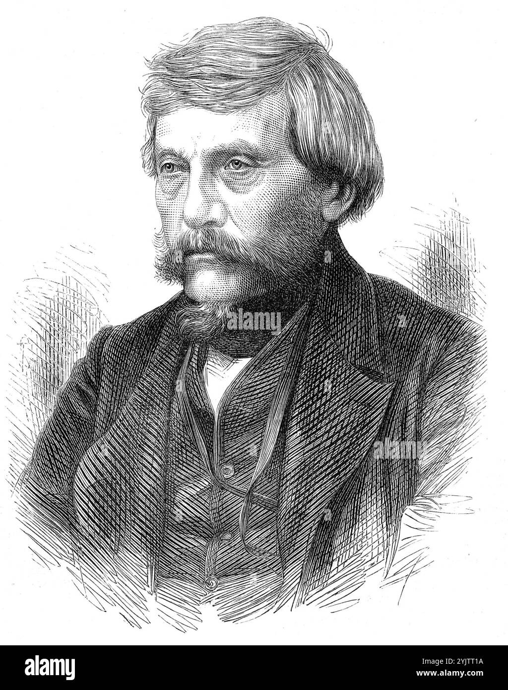 The late Colonel Sykes, M.P., 1872. Engraving from a photograph by ...