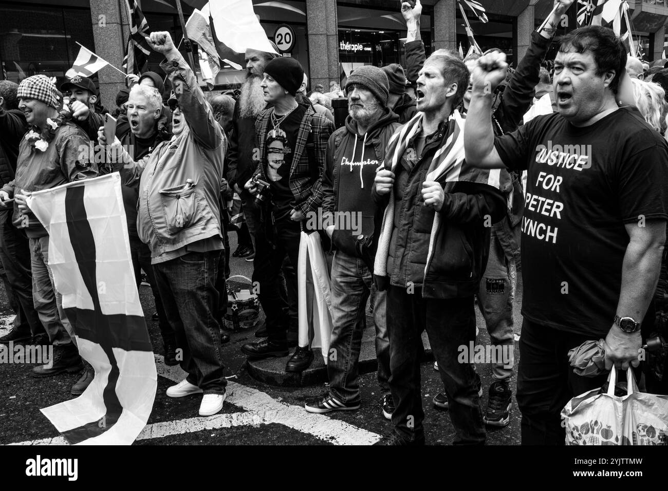 Angry men shouting group Black and White Stock Photos & Images - Alamy