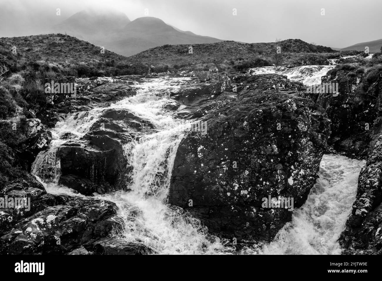 A Waterfall At Sligachan, Isle of Skye, Scotland, UK Stock Photo - Alamy