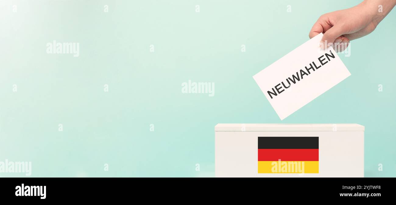 New election in Germany, end of Traffic light coalition, ballot box ...