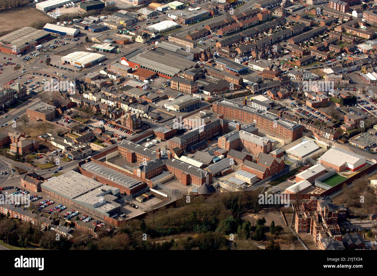 Aerial view of Stafford Prison Stock Photo - Alamy