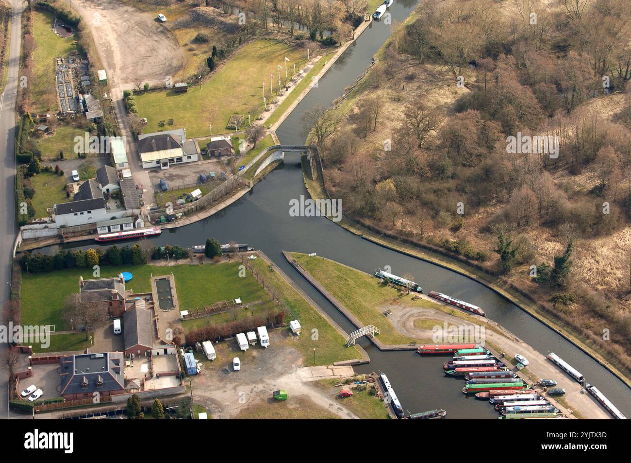 Aerial view of Calf Heath Marina in Staffordshire Uk Stock Photo - Alamy