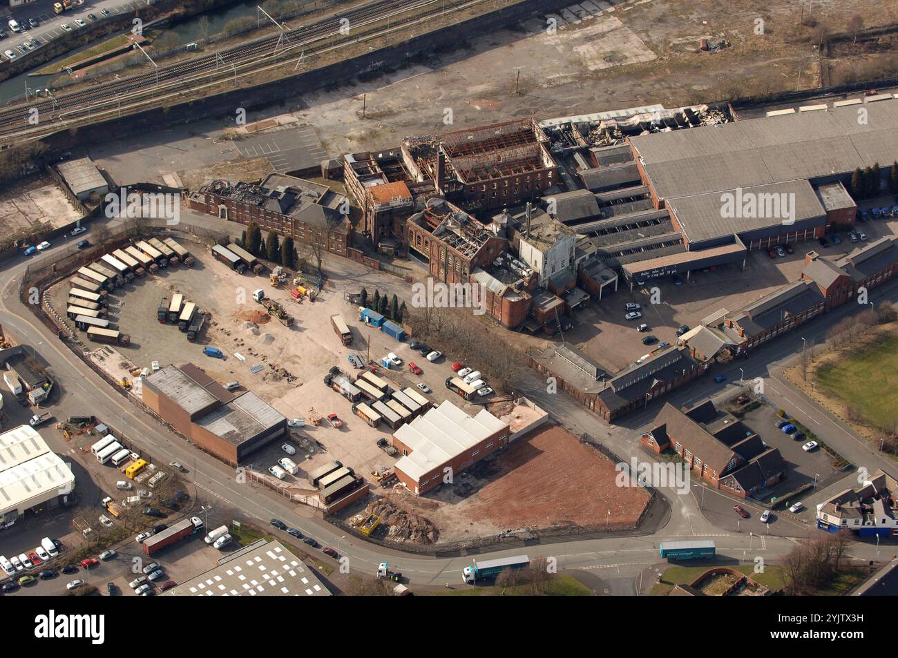 Aerial view of Springfield Brewery, Wolverhampton listed building ...