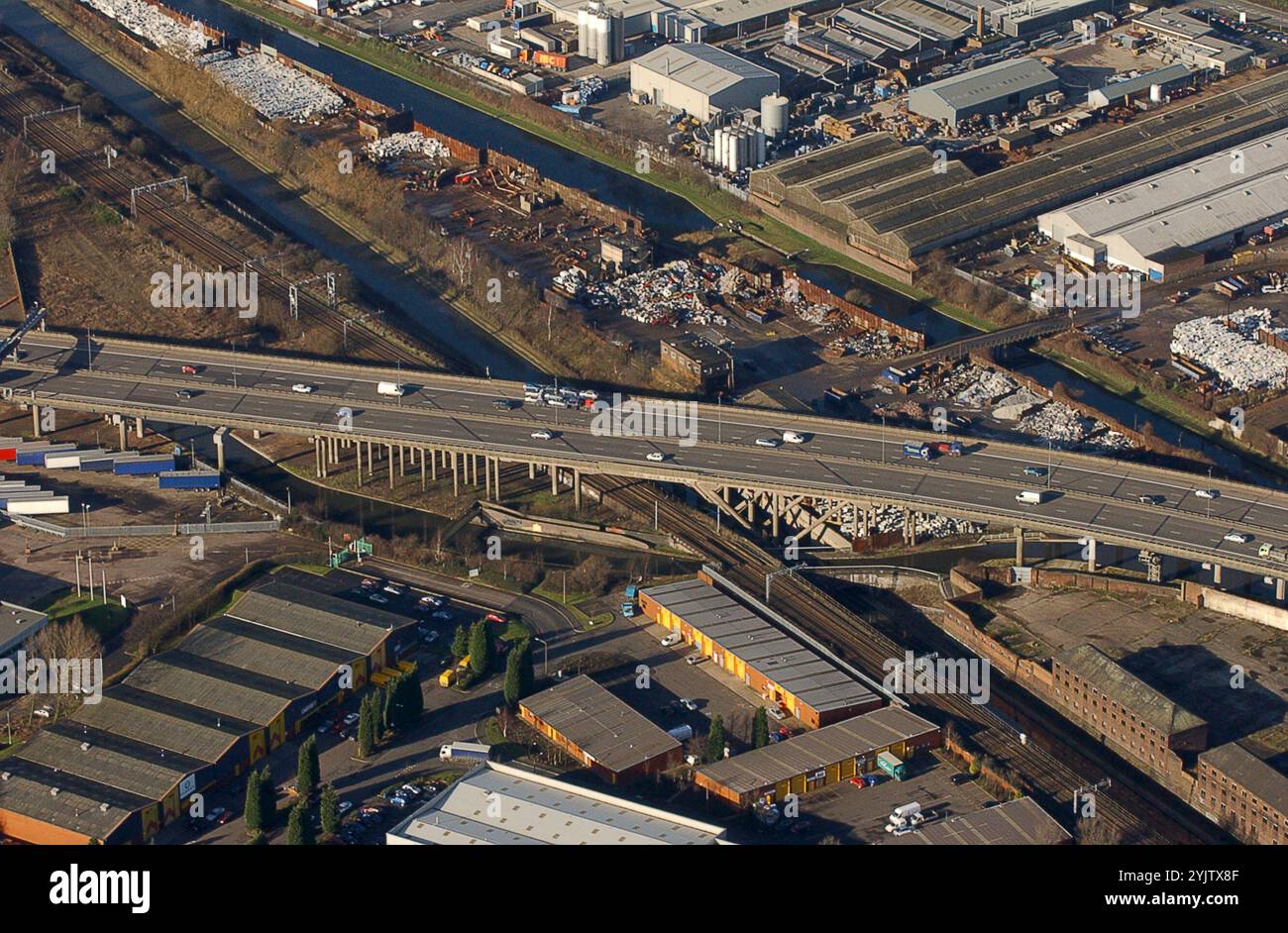 Aerial view of The Smethwick Glass Works of Chance Brothers in West ...