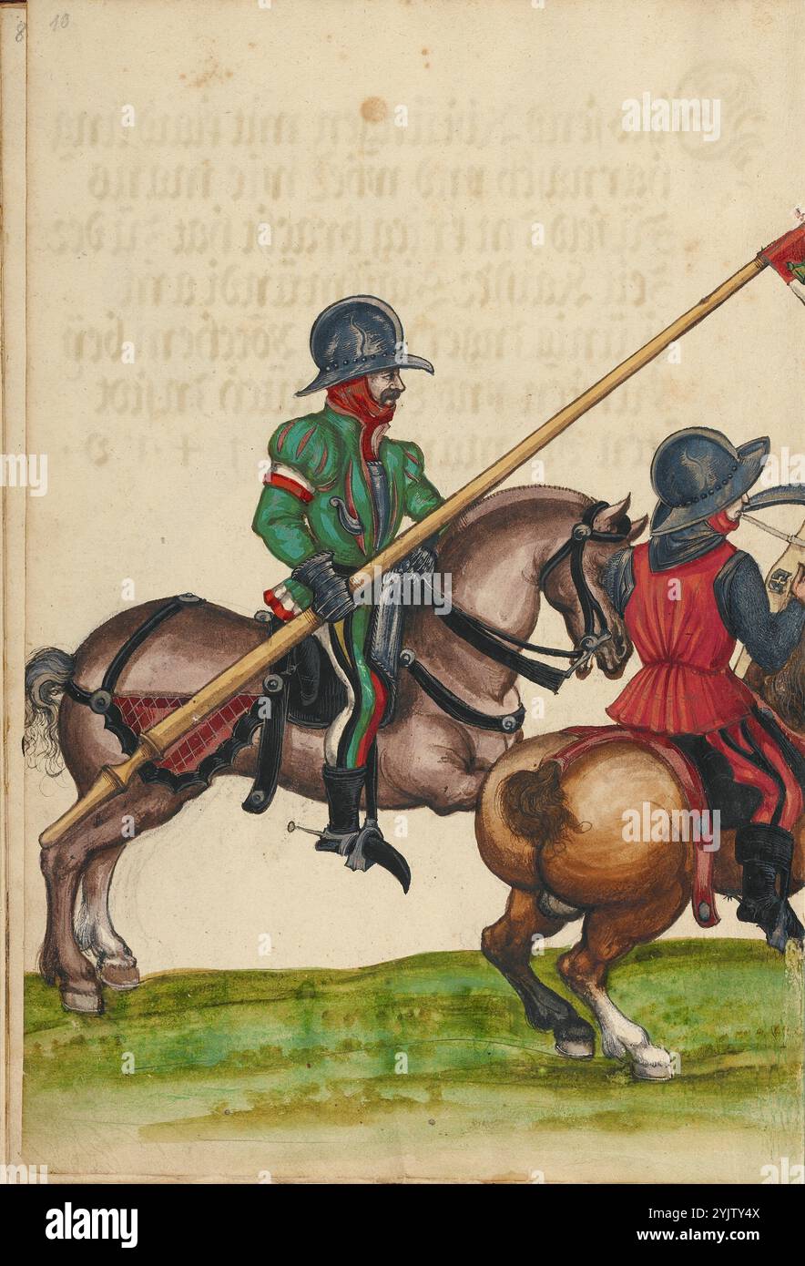Three Horsemen in Armor from the Time of Emperor Sigismund; Tournament ...