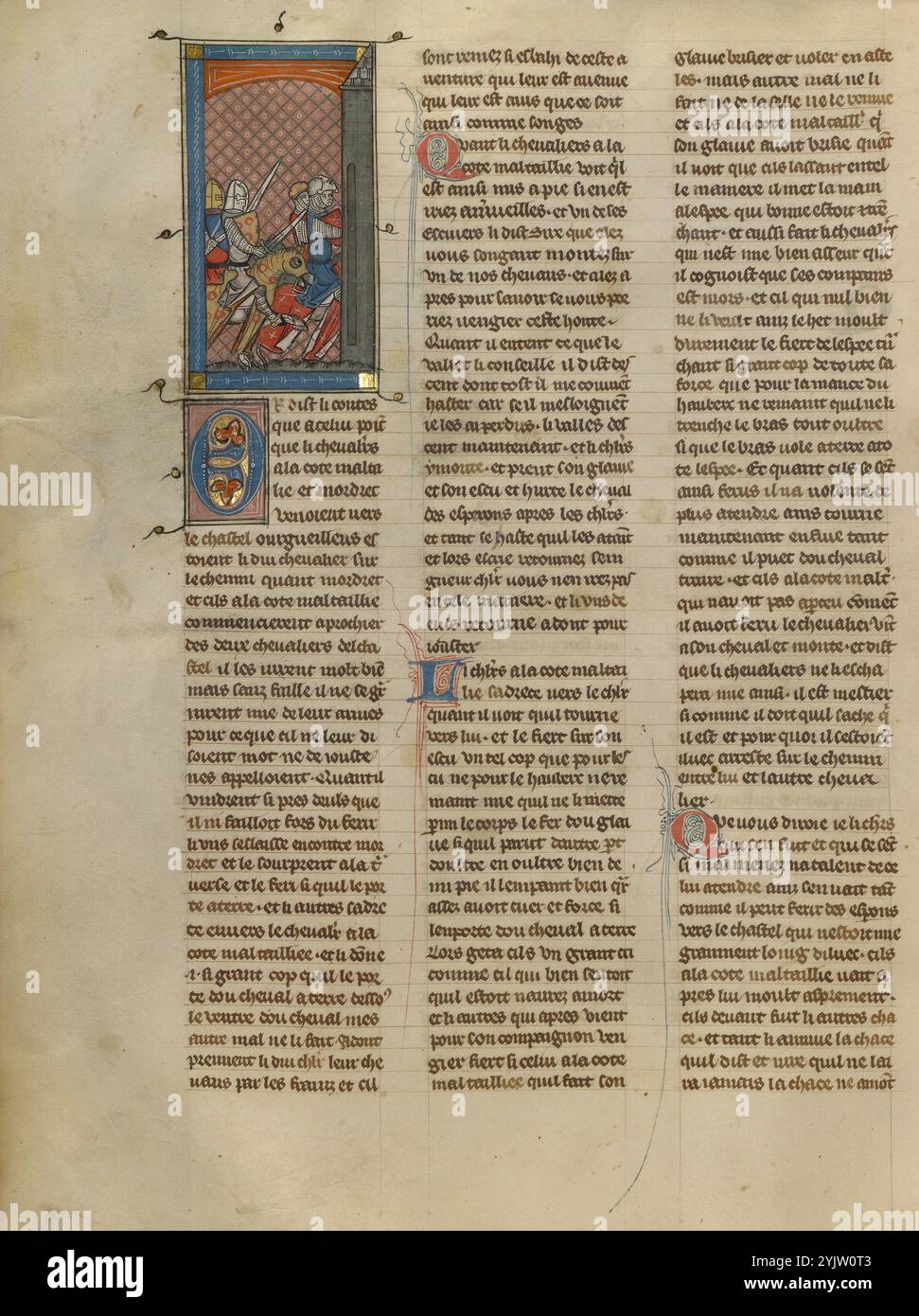 Knight riding medieval manuscript hi-res stock photography and images ...