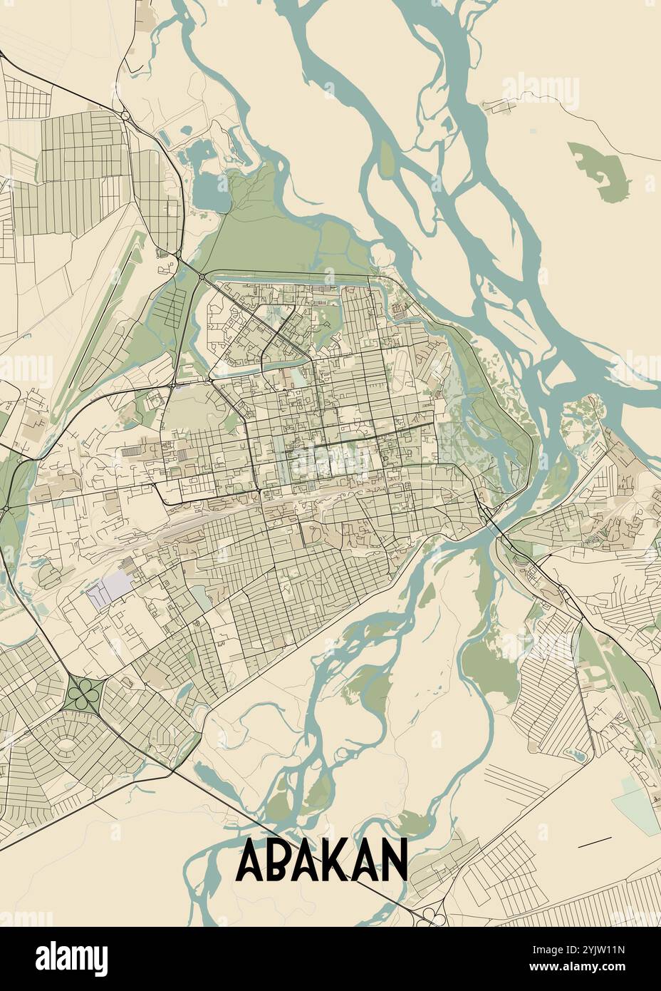 Vintage map of moscow Stock Vector Images - Alamy