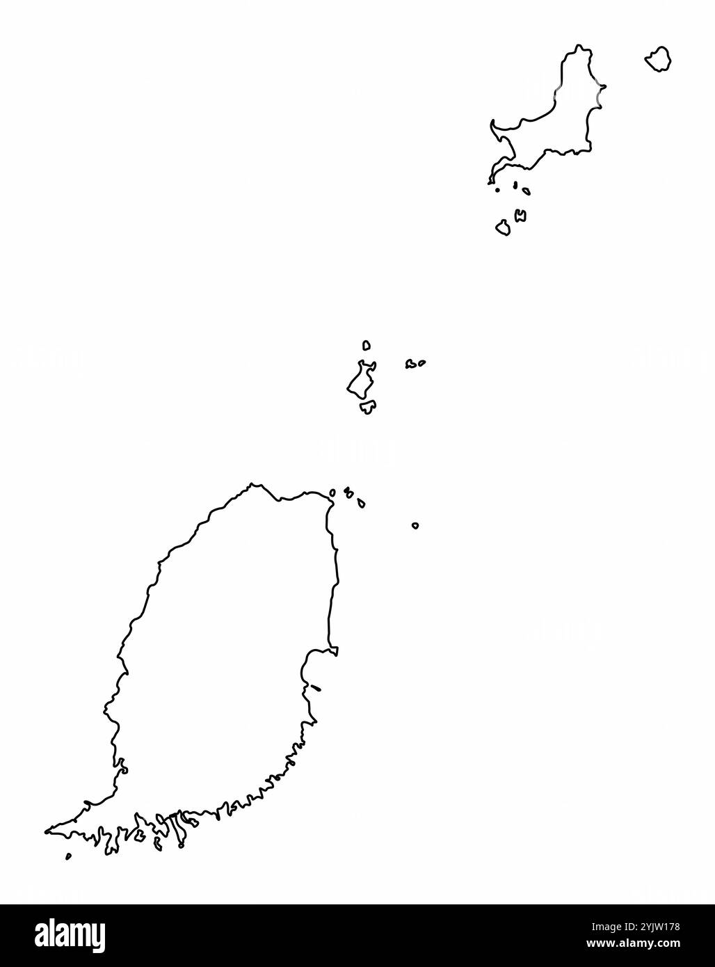 Grenada outline map isolated on white background Stock Vector Image & Art - Alamy