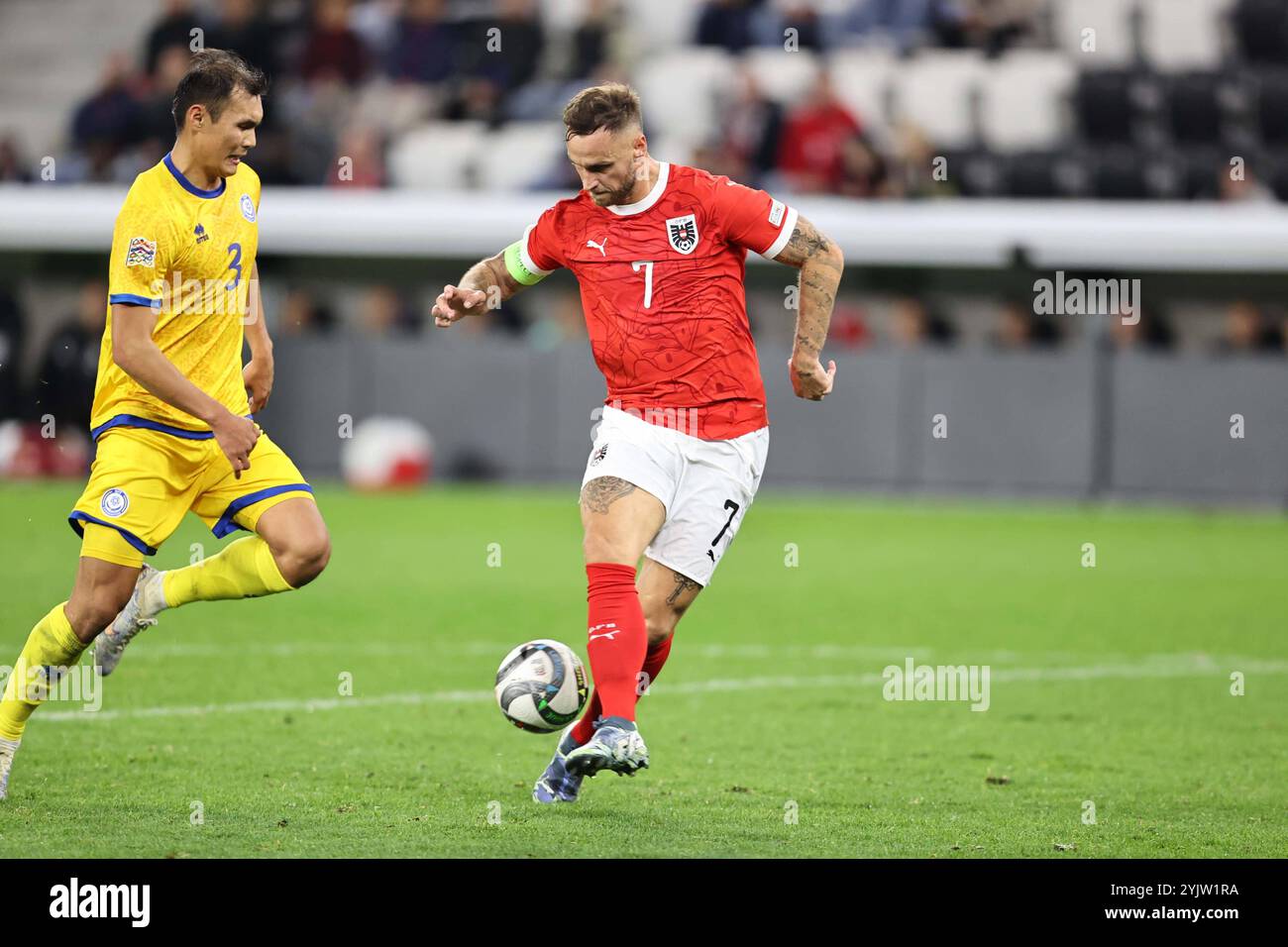 10.10.2024, Linz, AUT, Austria v Kazakhstan - UEFA Nations League 2024/ ...