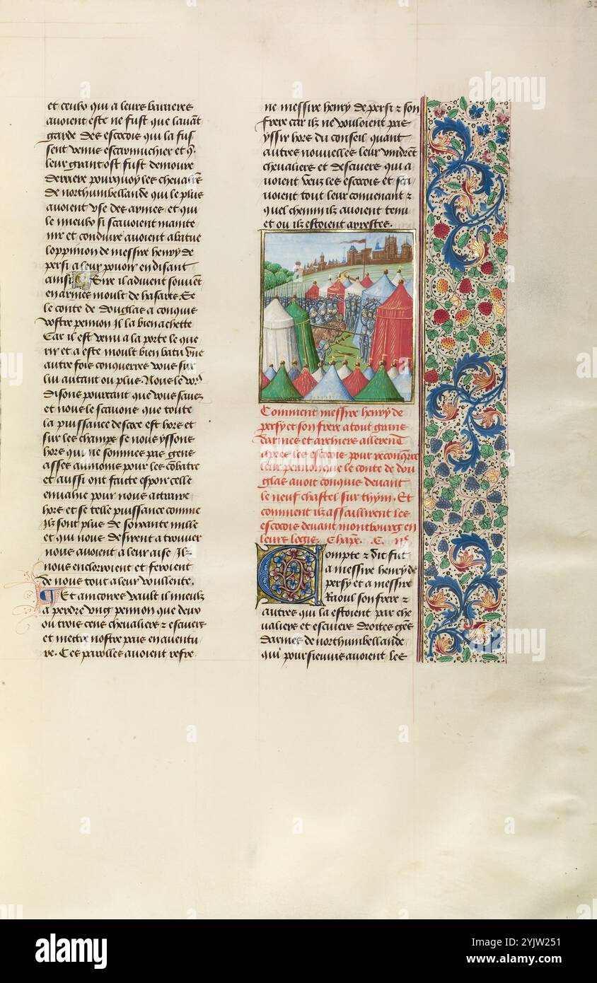 Henry Percy and his Brothers Meeting the Troops of Douglas at Newcastle ...