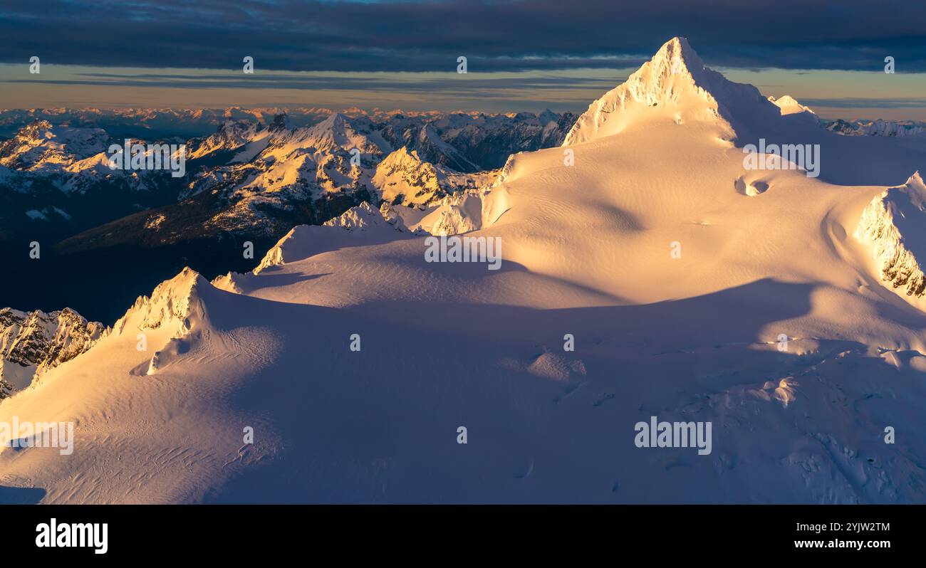 Aerial Mount Shuksan North Cascades Glaciers and Summit Pyramid Stock ...