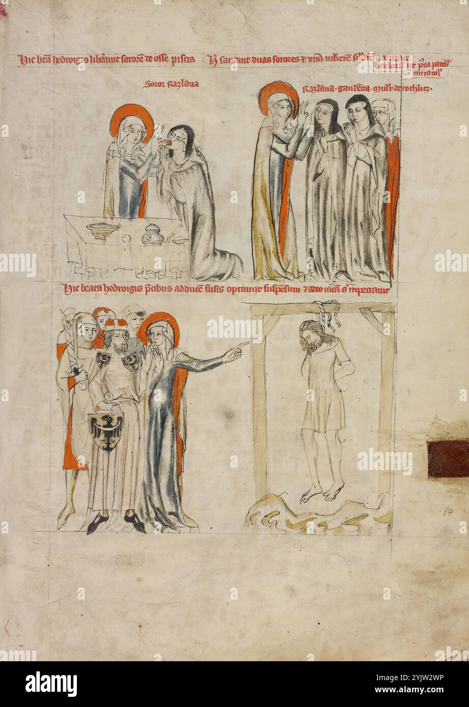 Medieval nun manuscript hi-res stock photography and images - Alamy