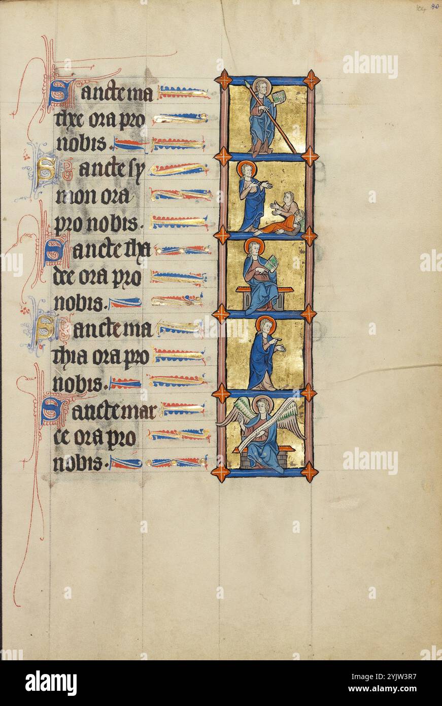 Saint Matthew with a Book and a Lance: Saint Simon Speaking to a Man ...
