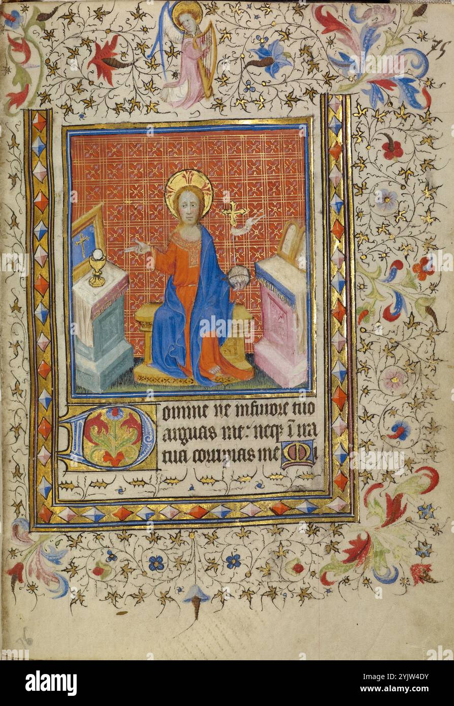 Christ in Majesty; Christ in Majesty between the Altars of the New and Old Law; Book of Hours ...