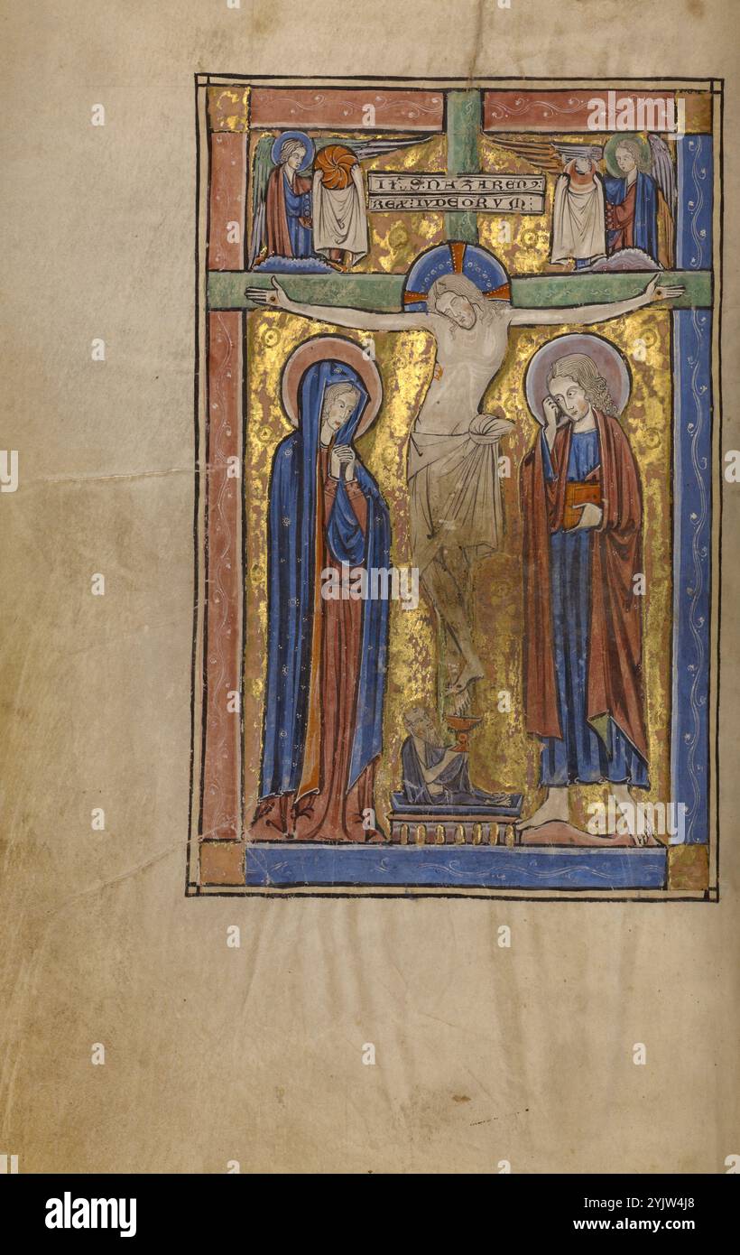 The Crucifixion; Missal, begun after 1234-completed before 1262 Stock ...
