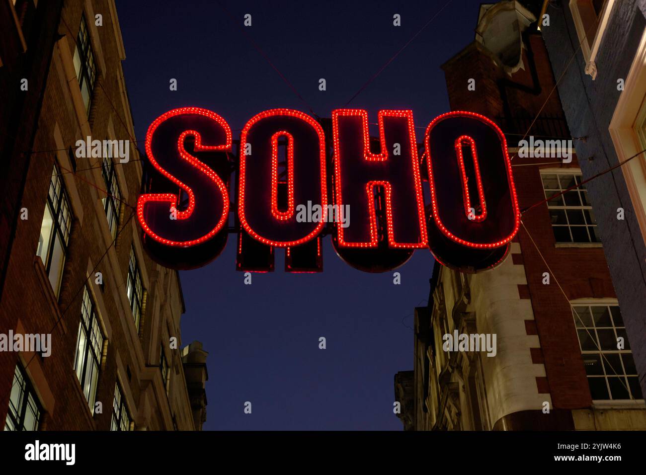 Illuminated Soho sign, London, UK Stock Photo - Alamy