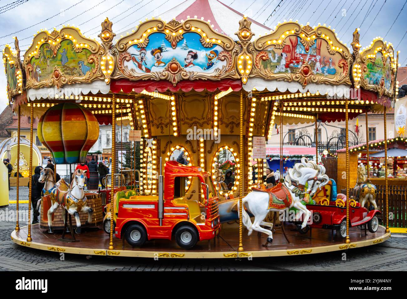 Carousel rotation in park amusement hi-res stock photography and images ...